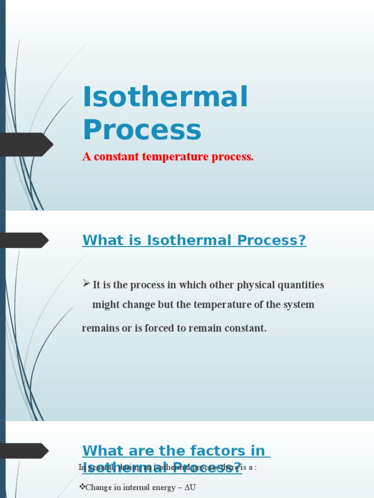 Isothermal Process: A Constant Temperature Process | PDF | Gases | Heat