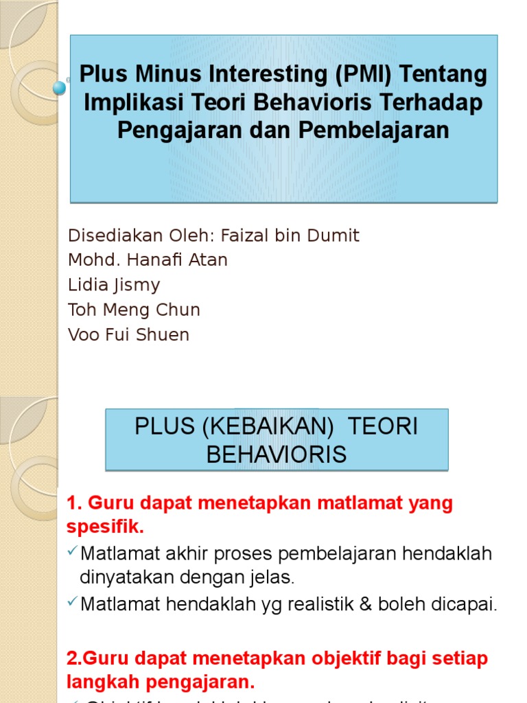 Plus Minus Interesting (PMI) Tentang Implikasi | PDF