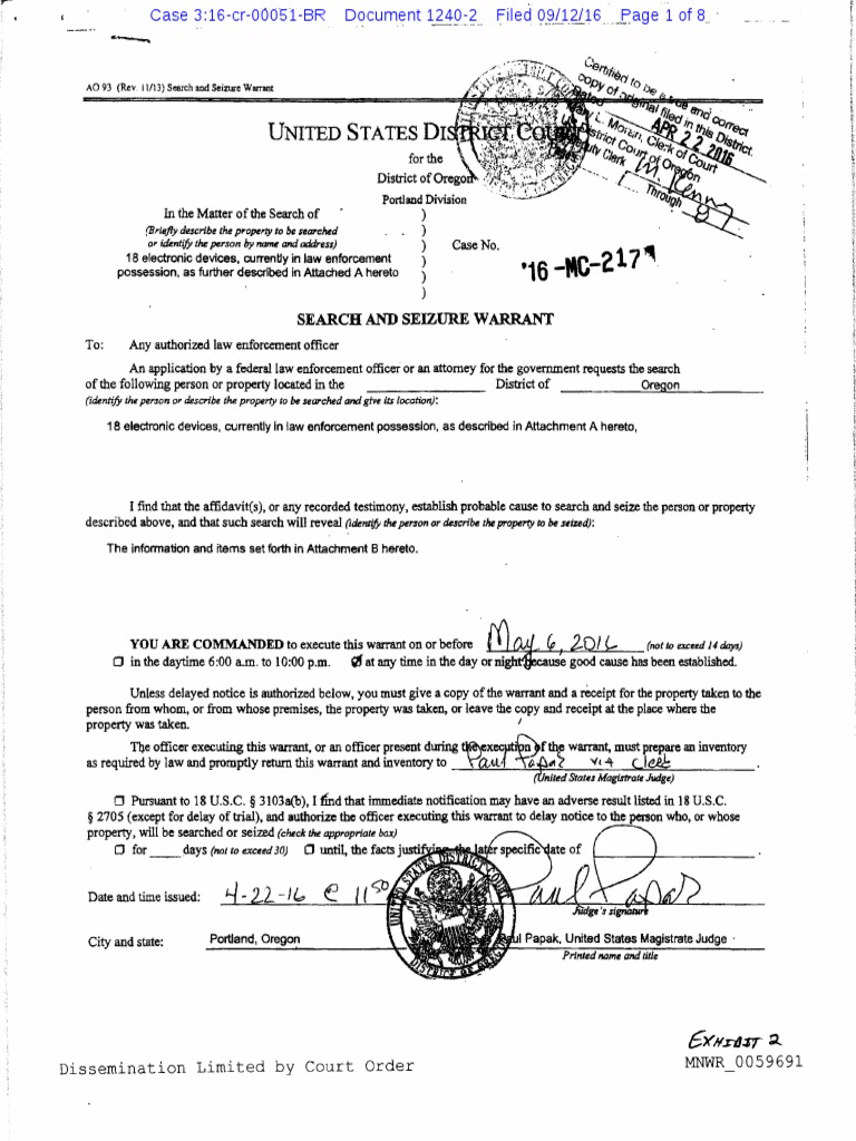 United States Di: Search and Seizure Warrant | Download Free PDF ...