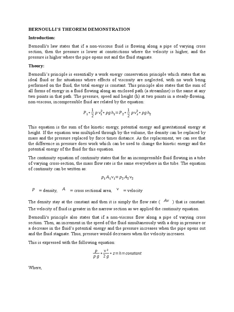 Bernoulli Theorem Demo | PDF