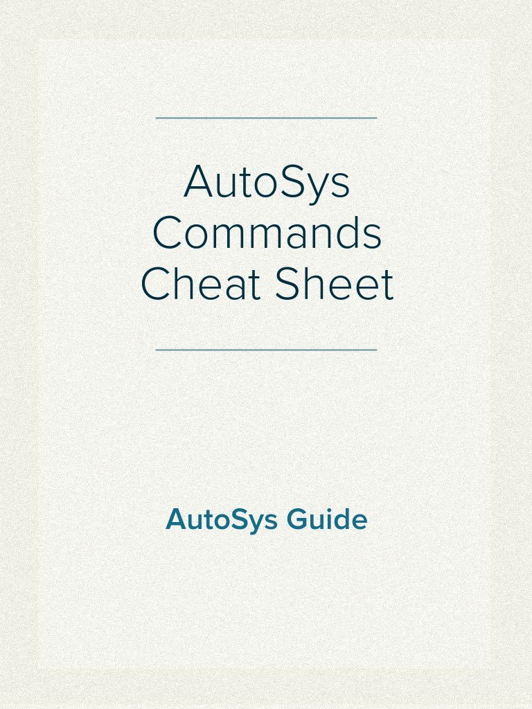 Autosys Commands List Cheat Sheet Pdf Filename Command Line Interface 8400