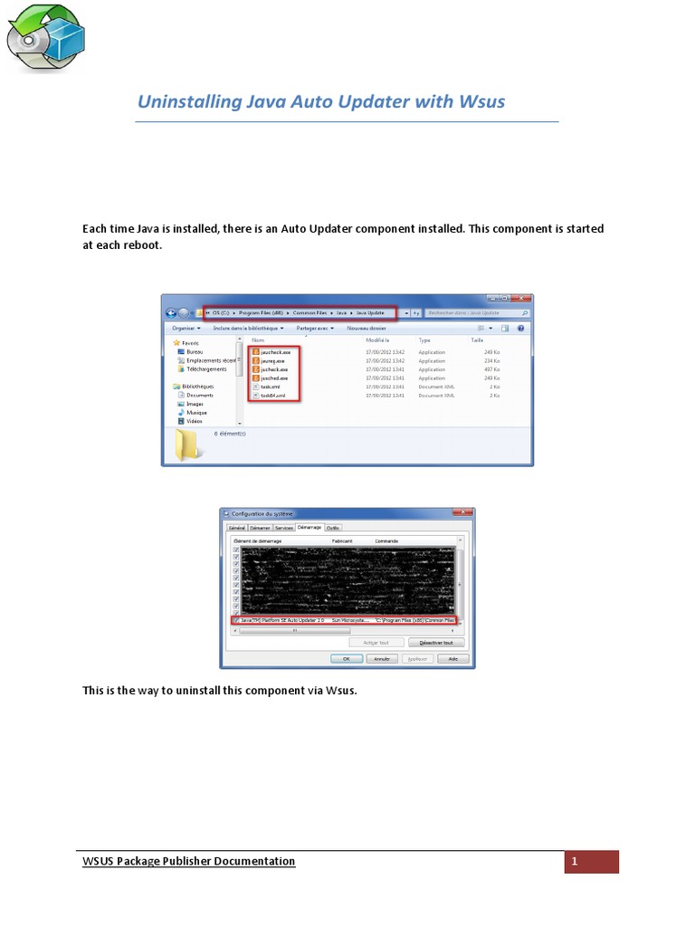 Uninstalling Java Auto Updater With Wsus | PDF