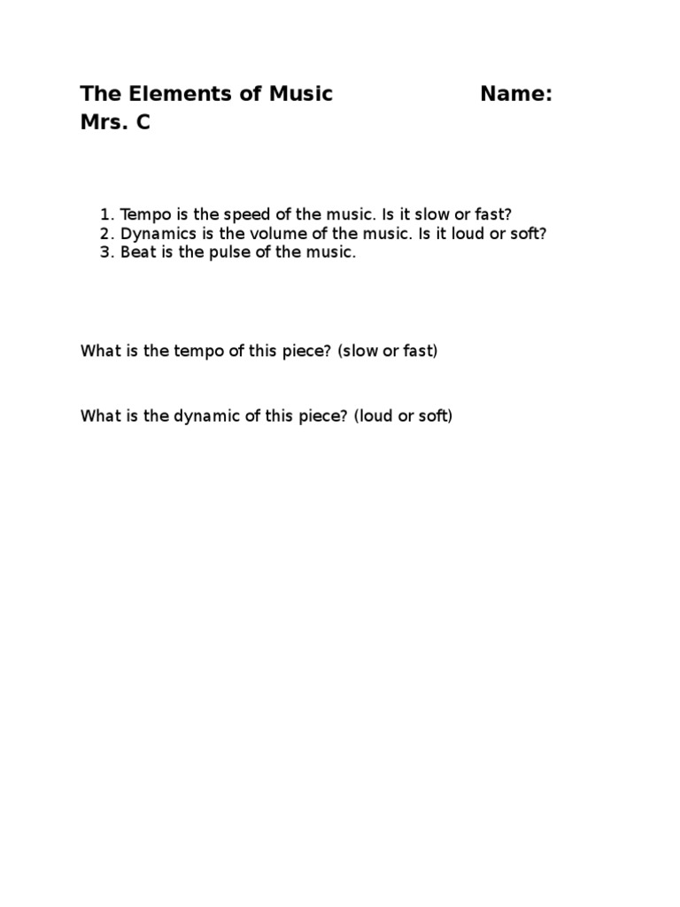 The Elements of Music | PDF