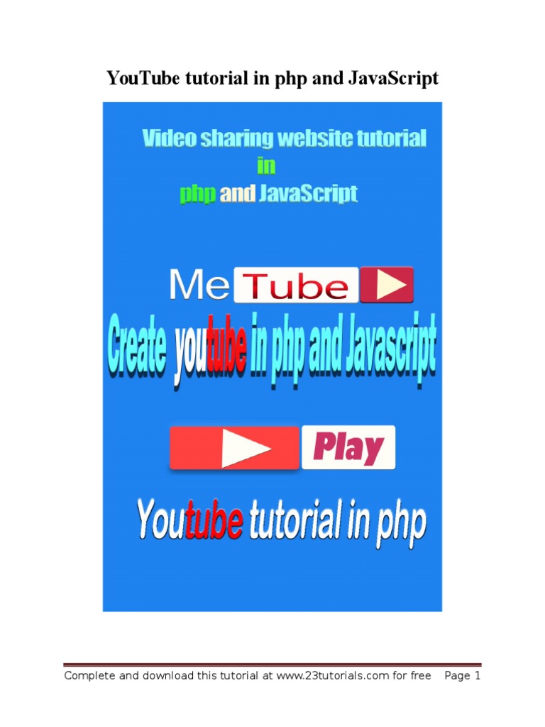 YouTube Tutorial | PDF | Cascading Style Sheets | Java Script