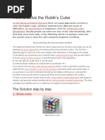 8 Algorithms For Rubik's Cube | PDF | Teaching Mathematics