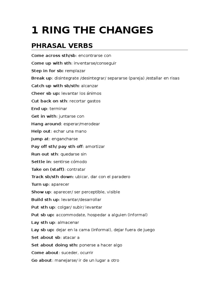 1 Ring The Changes | PDF