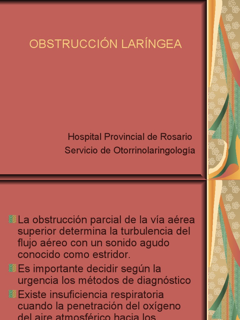 Obstrucción Laringea | PDF | Epidemiología | Otorrinolaringología