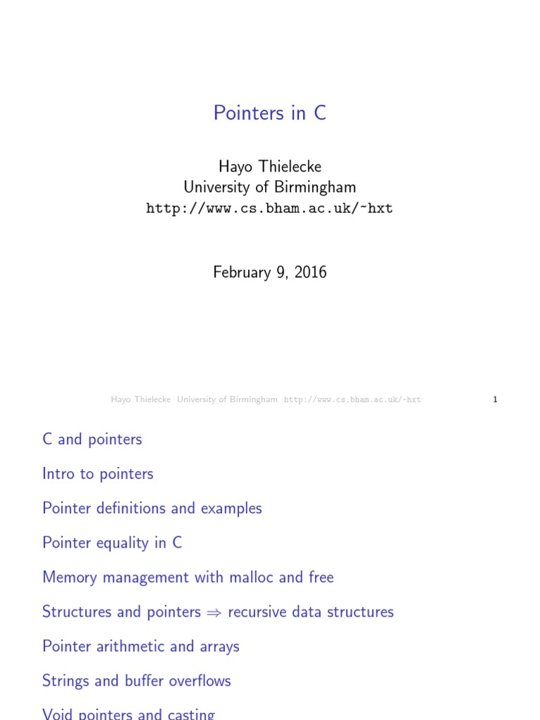 Pointers Diagrams | PDF | Pointer (Computer Programming) | C ...