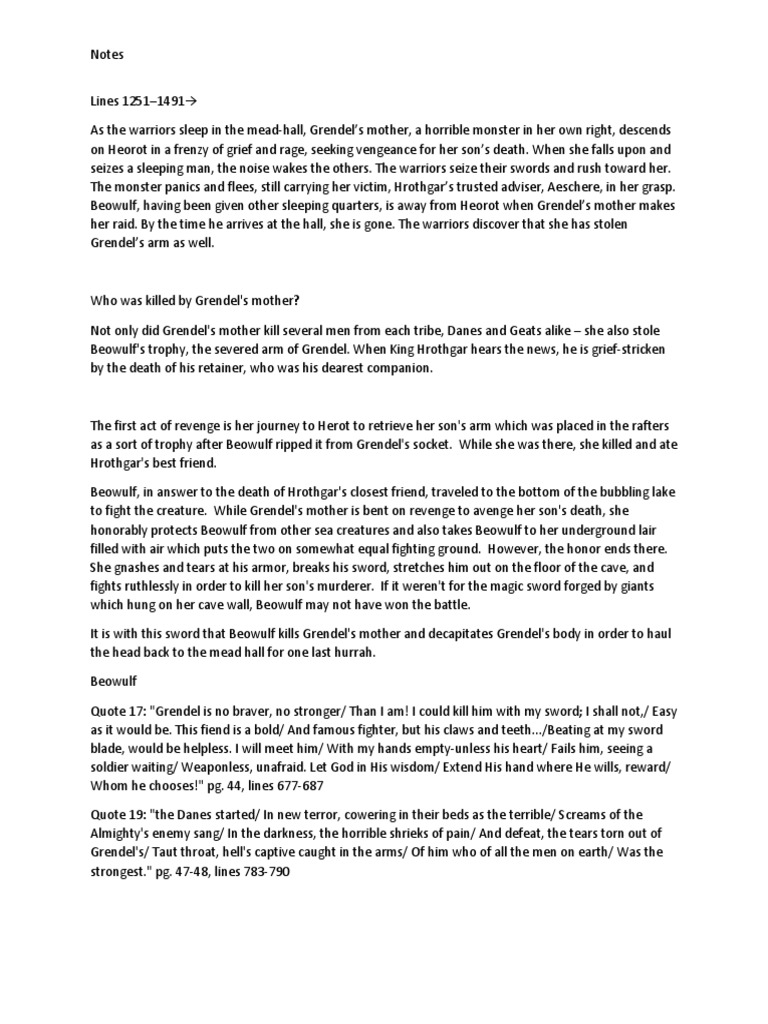 Lines 1251 | PDF | Beowulf | Germanic Heroic Legends