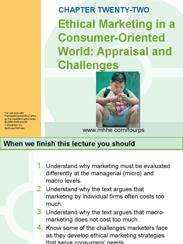 Chapter 22 - Ethical Marketing in a Consumer-Oriented World | Sales ...