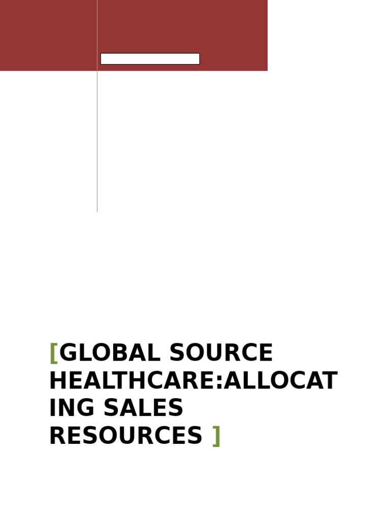 Global Source Healthcare Case Study | PDF | Strategic Management ...