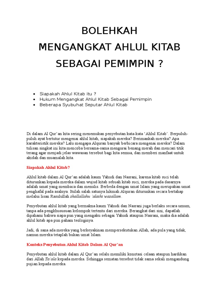Ahlul Kitab | PDF