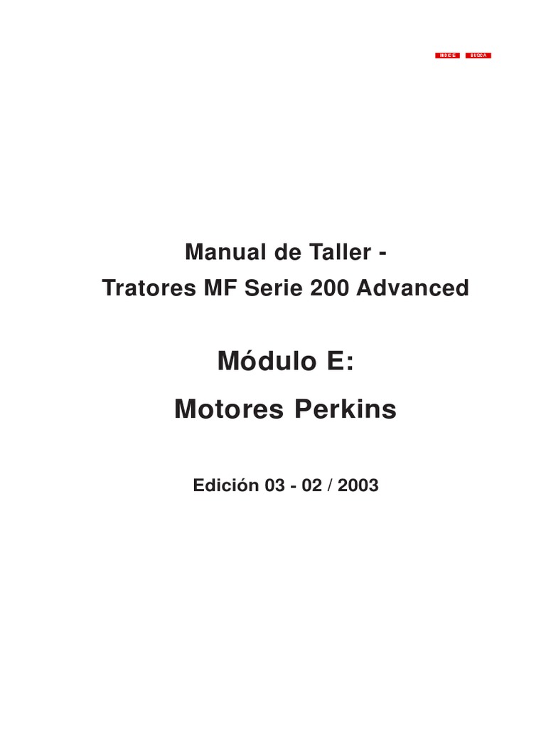 Manual de Taller Motor Perkins | PDF | Pistón | Bomba