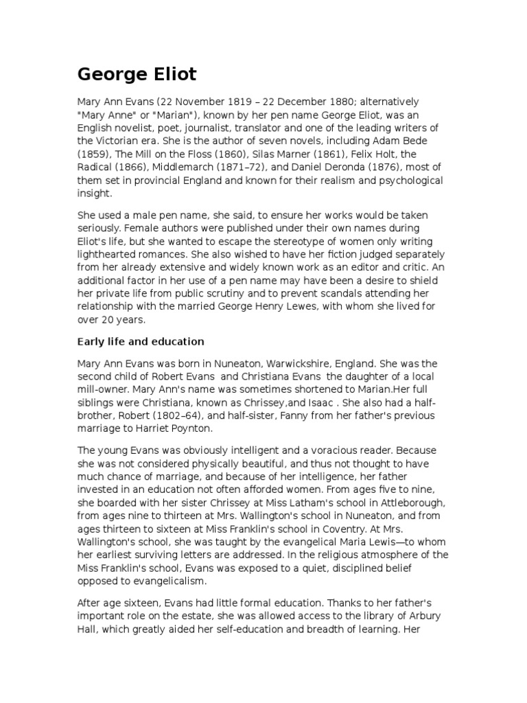 George Ellıot | PDF | George Eliot | Science