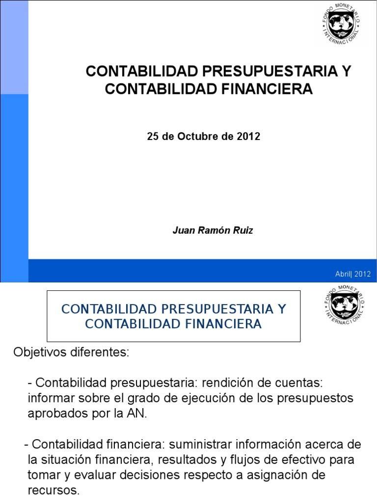 Contabilidad Presupuestaria y Contabilidad Financiera | PDF | Contabilidad | Presupuesto