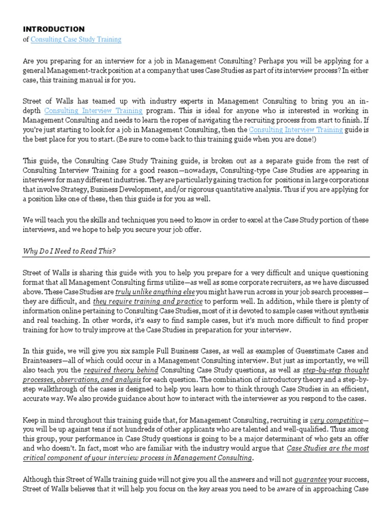 Introduction To Case Studies | PDF | Valuation (Finance) | Profit ...