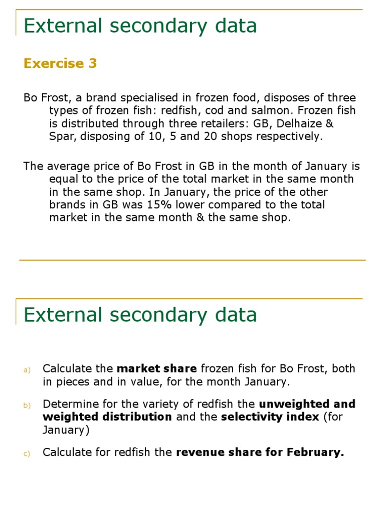 External Secondary Data | PDF | Revenue | Business Economics