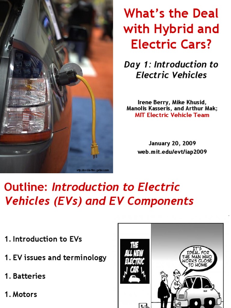 What's The Deal With Hybrid and Electric Cars?: Day 1: Introduction To ...