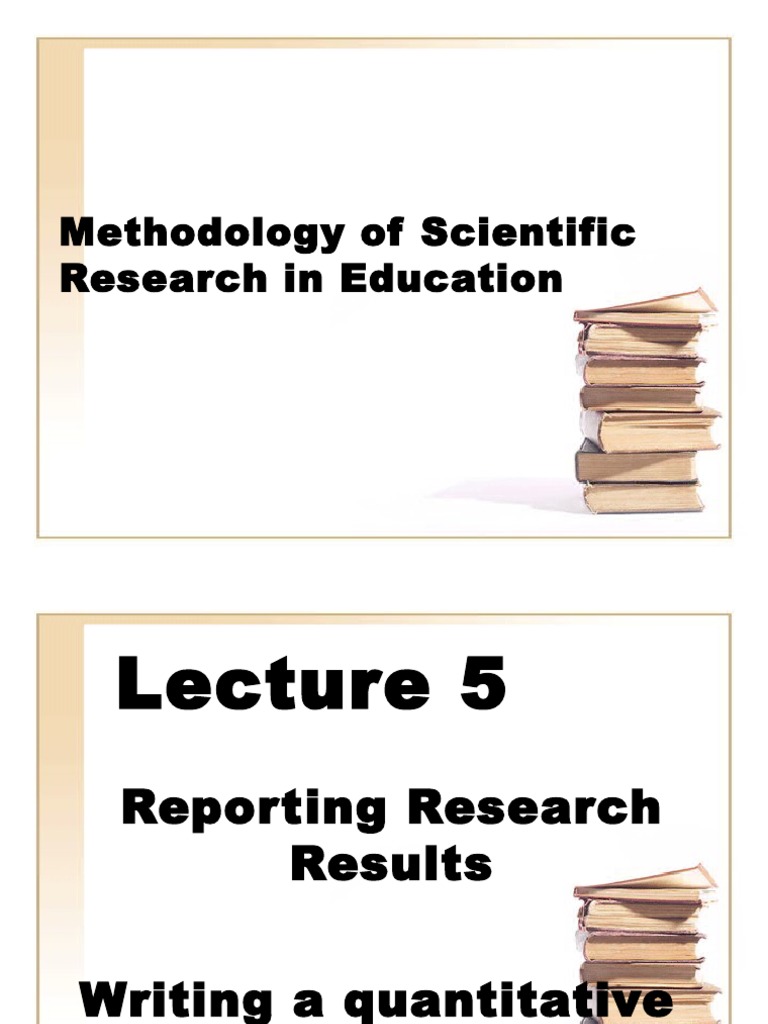 Writing Quantitative Research Reports | PDF