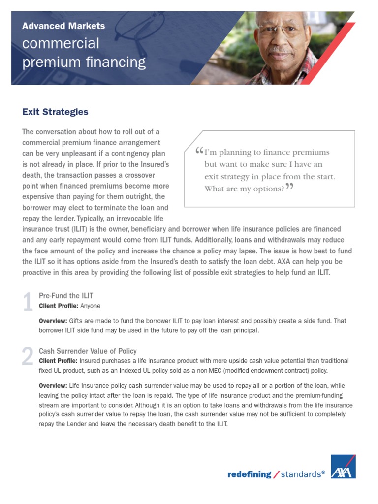 Commercial Premium Financing: Exit Strategies | PDF | Loans | Insurance