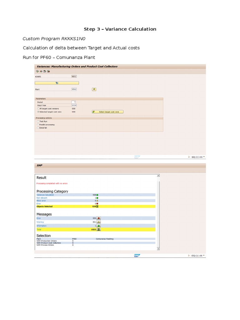Step 3 - Variance Calculation | PDF | Technology & Engineering