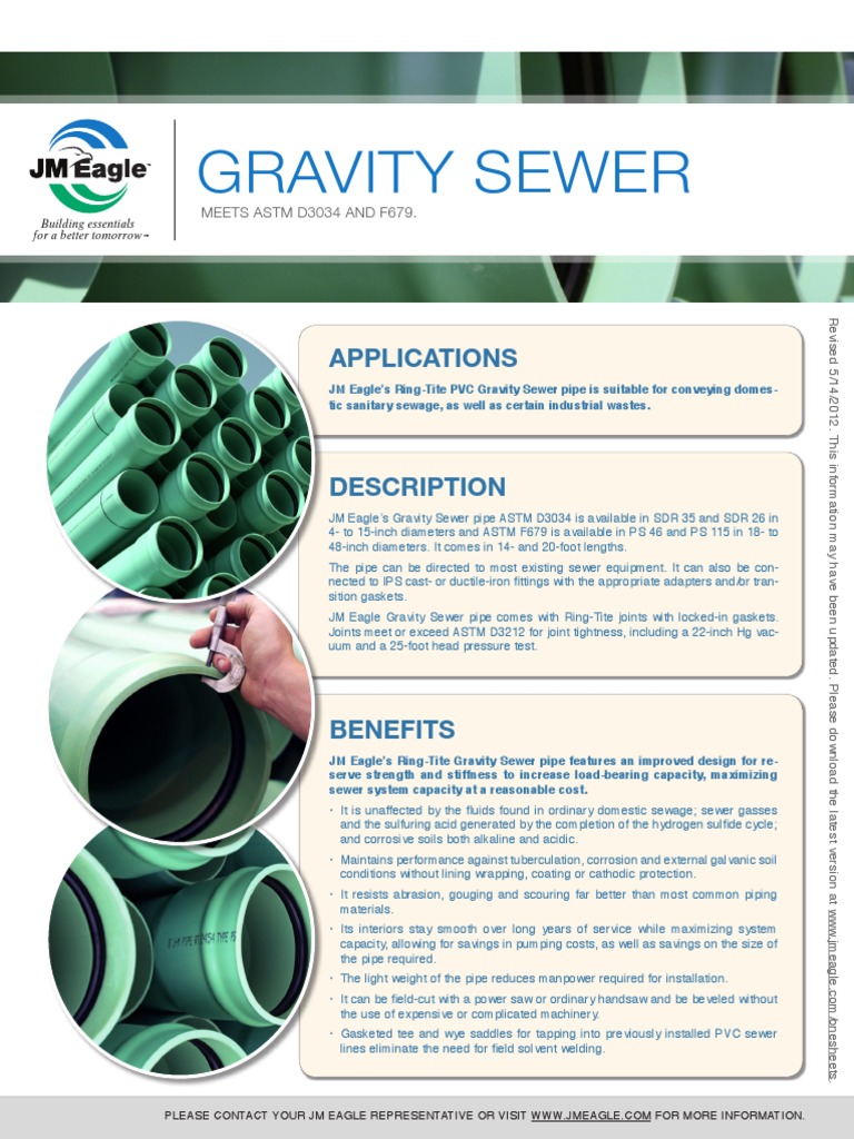 JM Eagle - Gravity Sewer | PDF | Sanitary Sewer | Pipe (Fluid Conveyance)