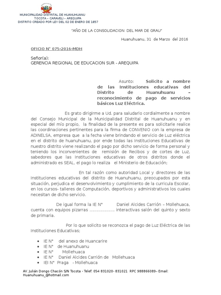 Ejemplo de Oficio | PDF