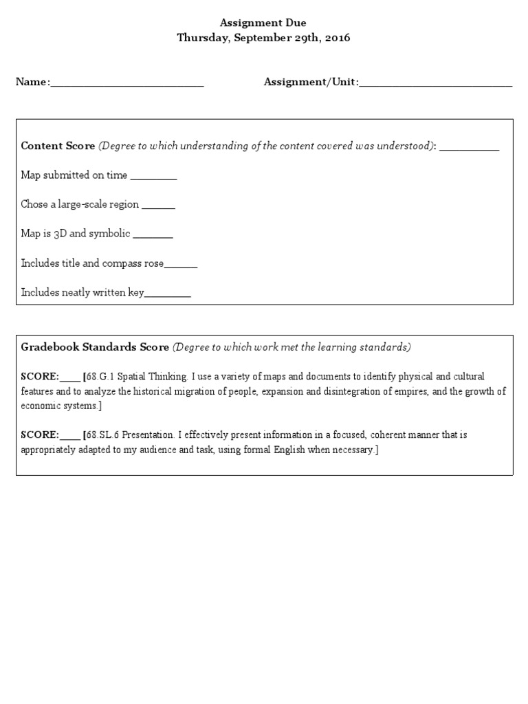 Assignment Due Thursday, September 29th, 2016 | PDF