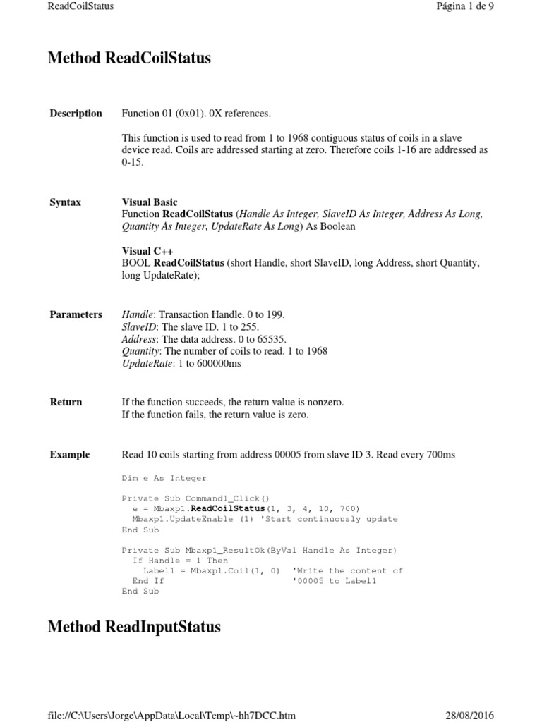 Modbus Visual Basic 6 Pdf Subroutine Parameter Computer Programming