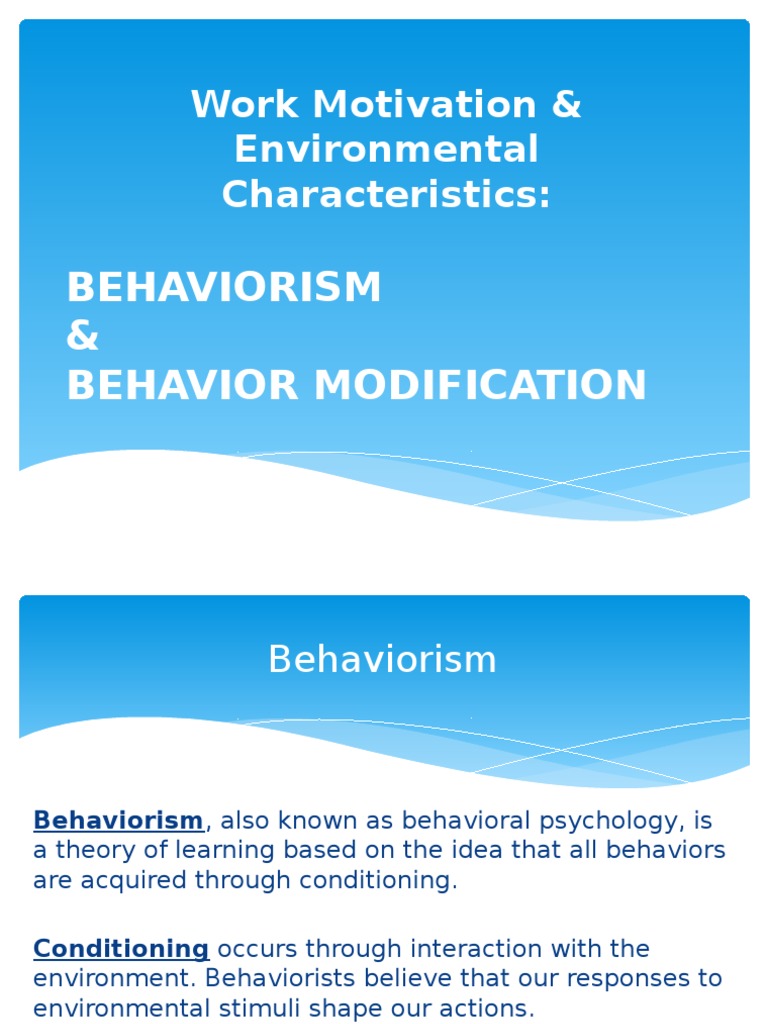 Behaviorism | PDF | Reinforcement | Behaviorism
