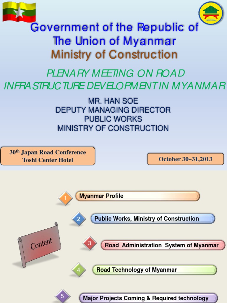 Myanmar Road Guidelines | Road Surface | Lane