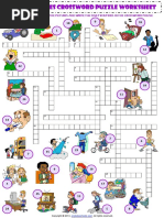 Action Verbs 1 Worksheet Criss Cross Puzzle PDF | PDF