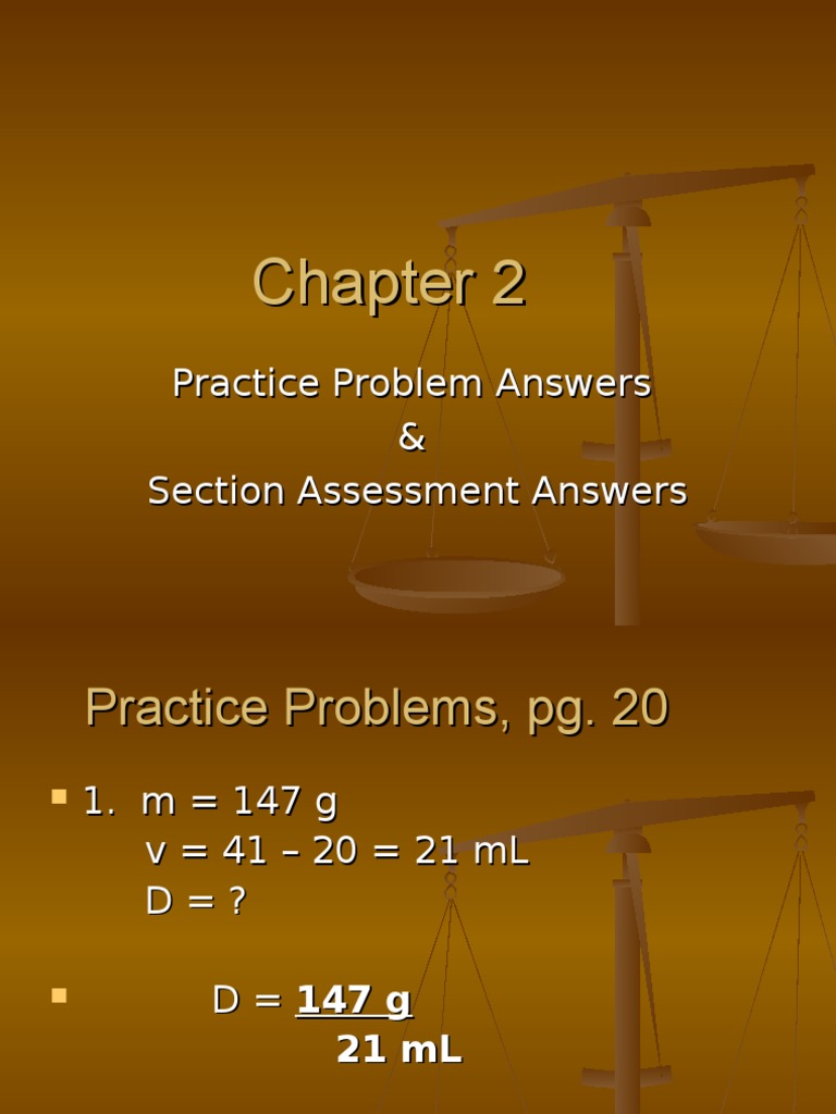Practice Problem Answers & Section Assessment Answers | PDF