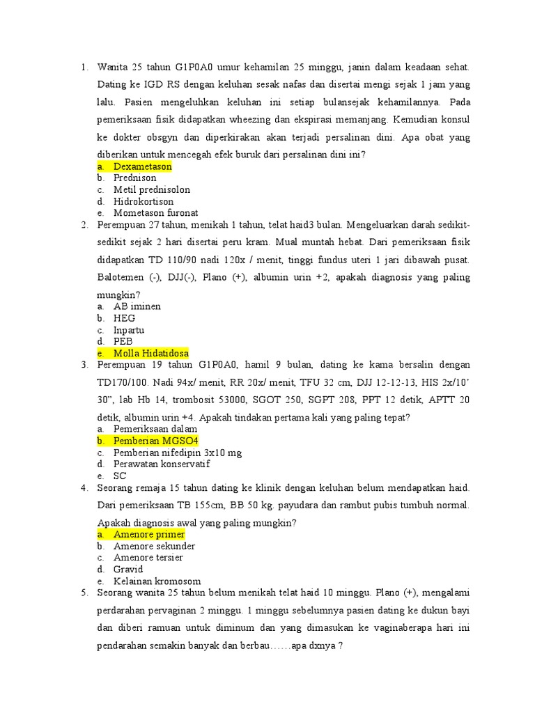 Soal Obgyn | PDF