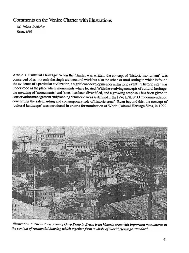 Jokilehto Venice Charter | PDF