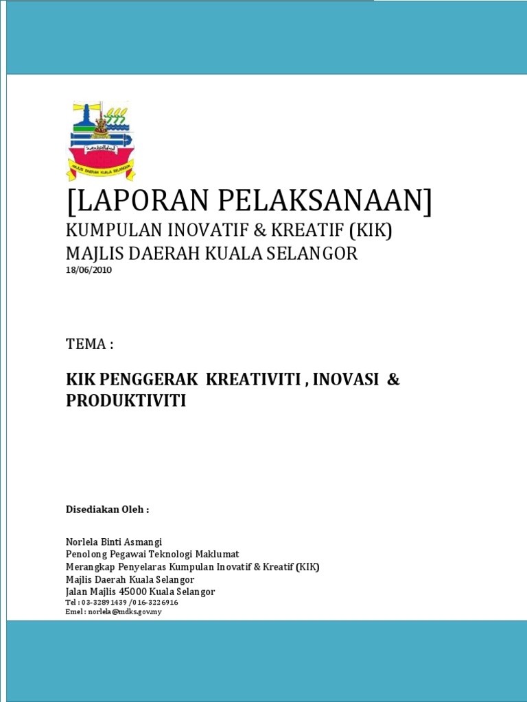 Laporan KIK Bahagian I | PDF