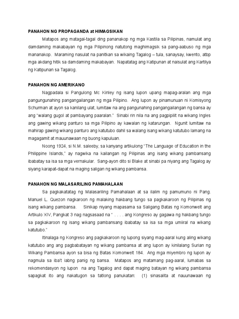 Panahon NG Propaganda at Himagsikan | PDF