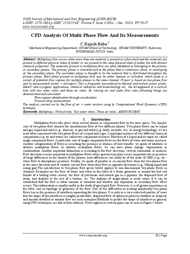 CFD Analysis of Air and Water Two-Phase Flow in a Vertical Pipe to ...