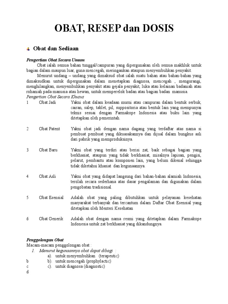Contoh Resep Obat dari Dokter | PDF