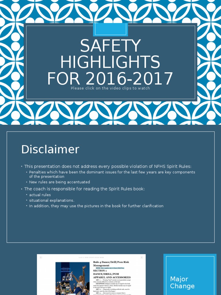 Safety Highlights FOR 2016-2017: Please Click On The Video Clips To ...