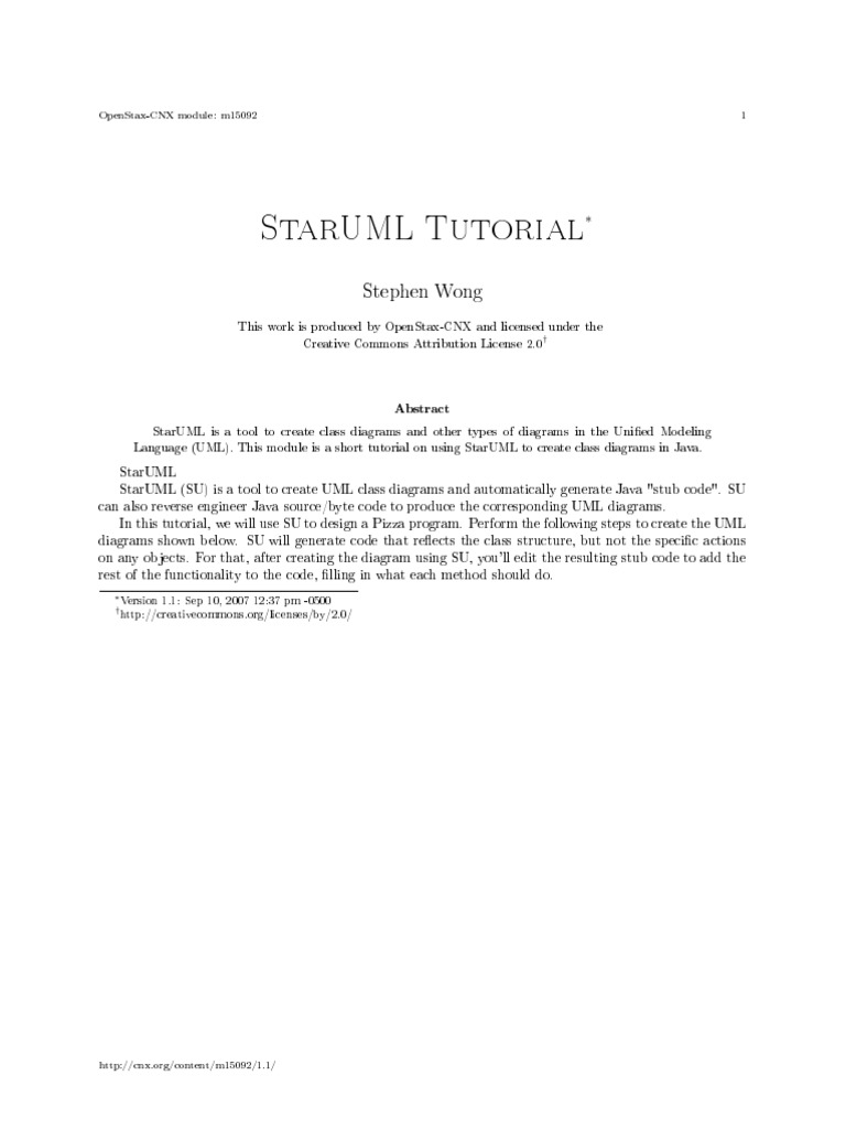 Staruml Tutorial 1 | PDF | Java (Programming Language) | Source Code