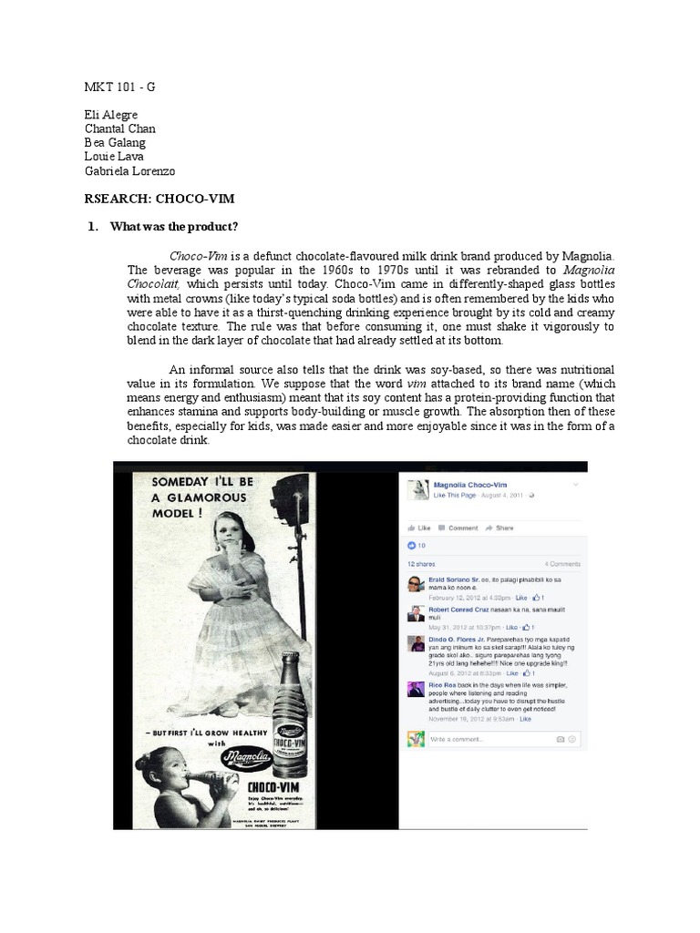 Choco-Vim Initial Research | PDF | Brand | Milk