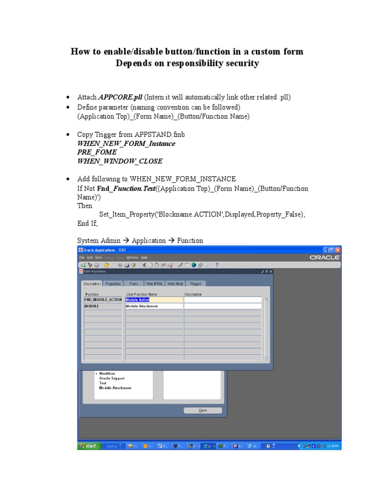 How To Enabledisable Buttons In Custom Forms Based On User Permissions Pdf Computing Software