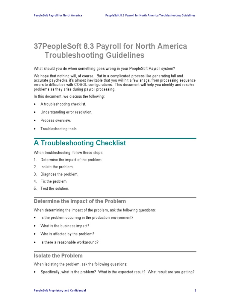 Peoplesoft Payroll For North America | PDF | Payroll | Oracle Database