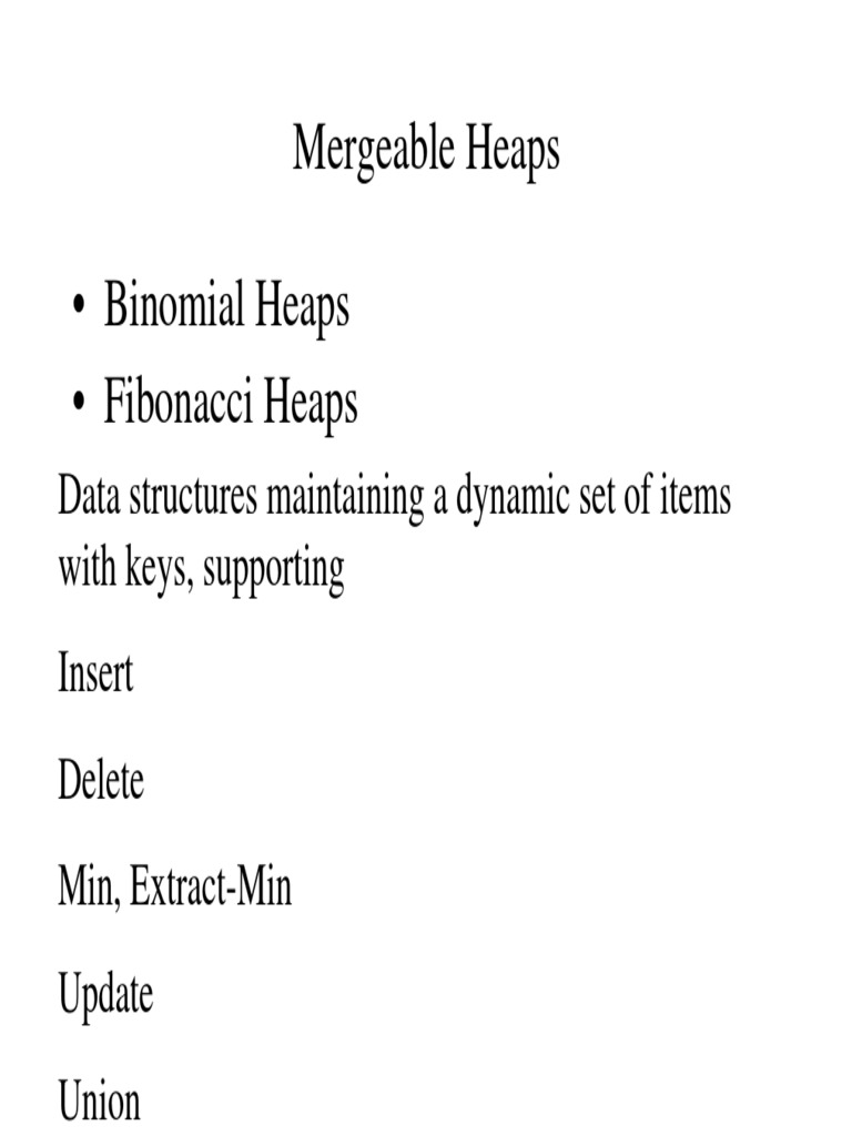 Mergeable Heaps Pdf Algorithms And Data Structures Computer Data