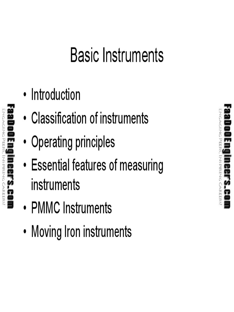 Basics of Instrumentation | PDF | Force | Mechanics