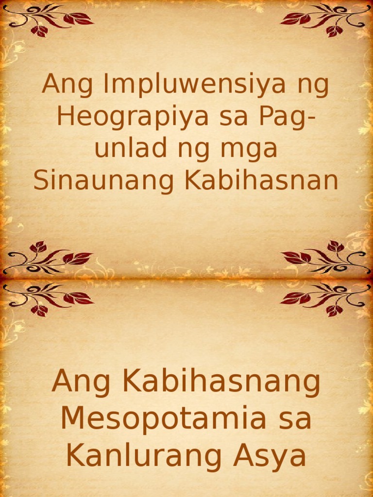 Heograpiya NG Mesopotamia at Indus | PDF