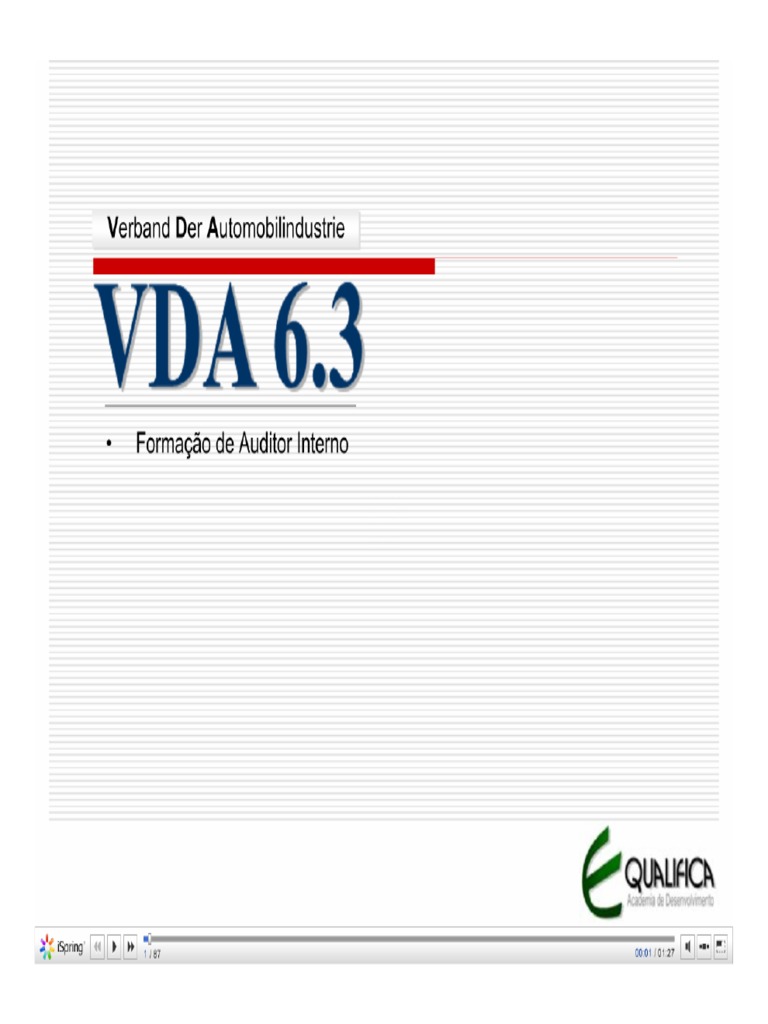 Curso VDA 6.3 Completo PDF | PDF