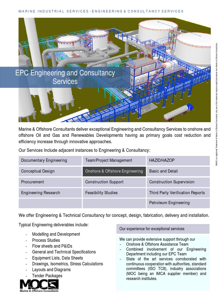 MOC Brochure EPC Engineering | PDF | Engineering | Design