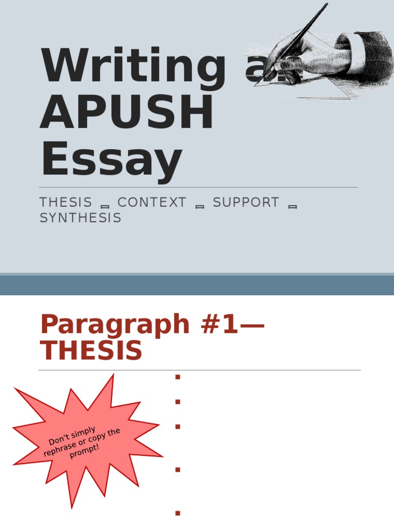 Writing An APUSH Essay | PDF | Government | Social Institutions